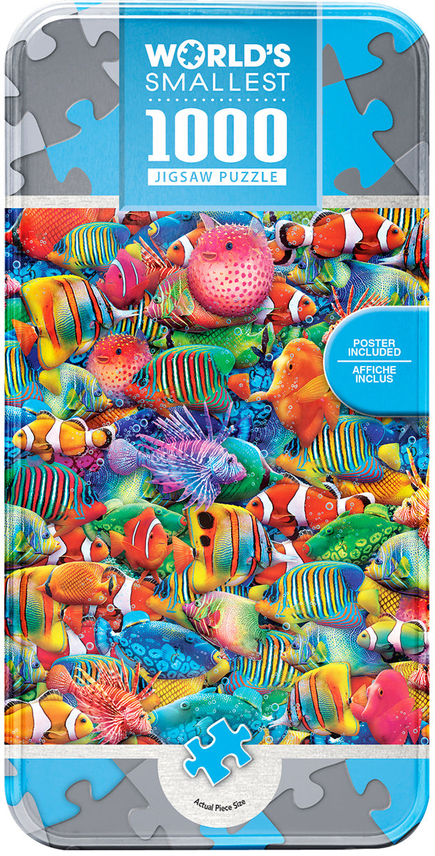Master Pieces: World's Smallest: Rainbow Flow: 1000 Piece Puzzle Tin ...