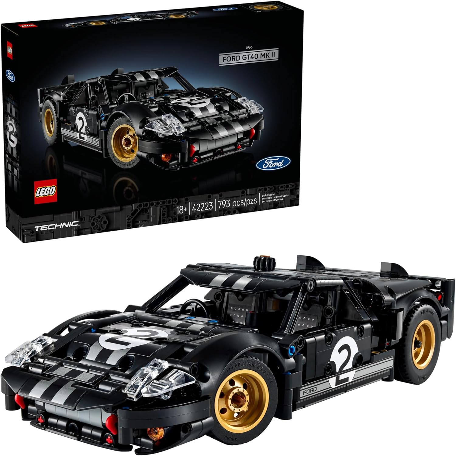 LEGO: Technic: 1966 Ford GT40 MKII Race Car: 42223 – Puzzled Gamer