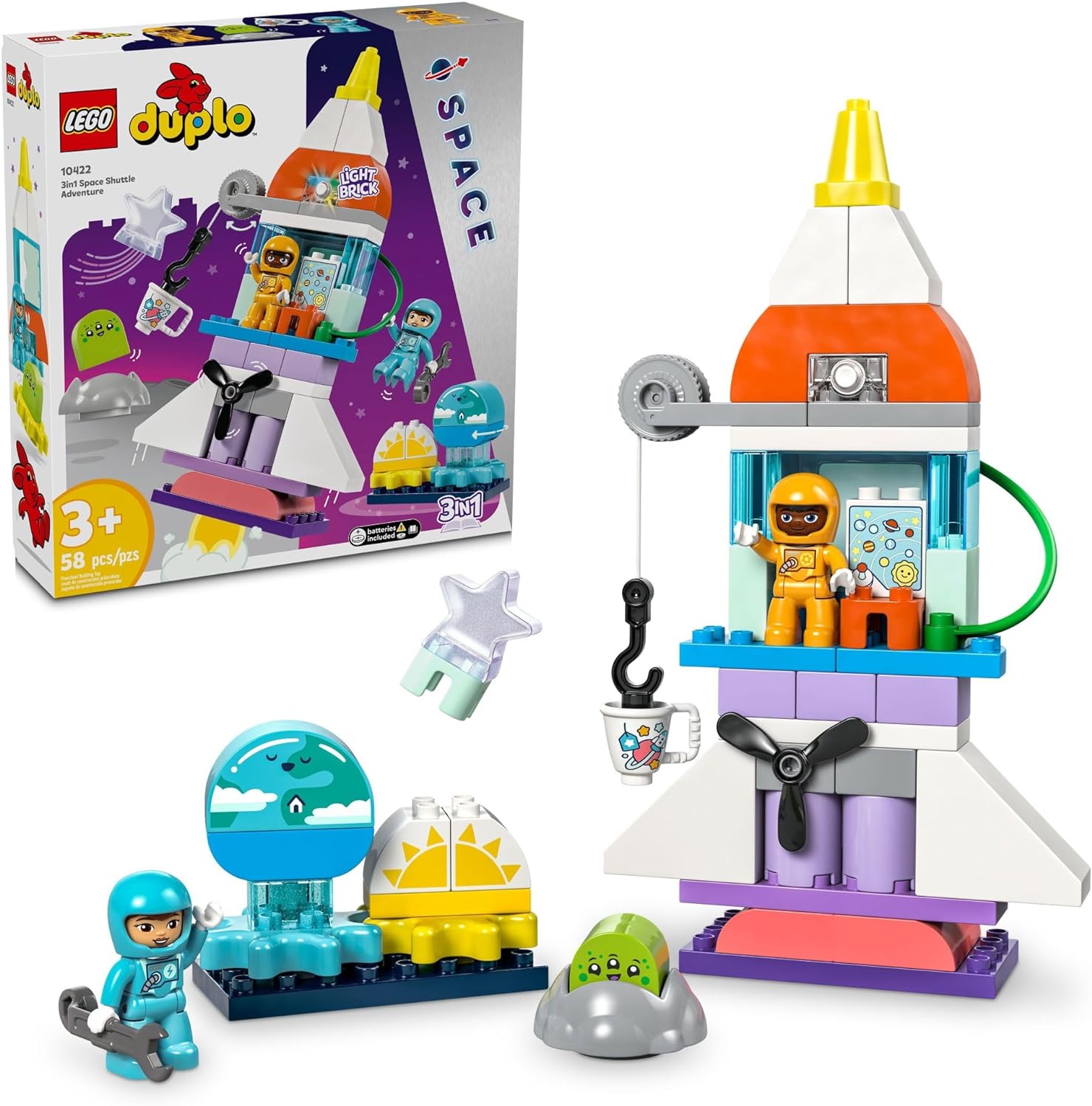 LEGO: DUPLO: 3 in 1 Space Shuttle Adventure: 10422 – Puzzled Gamer