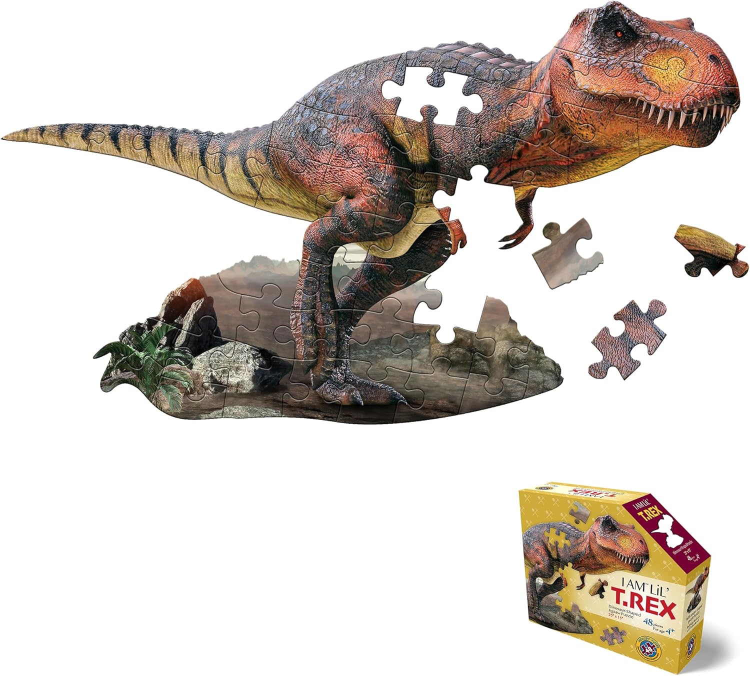 Madd Capp: I Am LiL' T.Rex: 48 Piece T.Rex-Shaped Puzzle – Puzzled Gamer