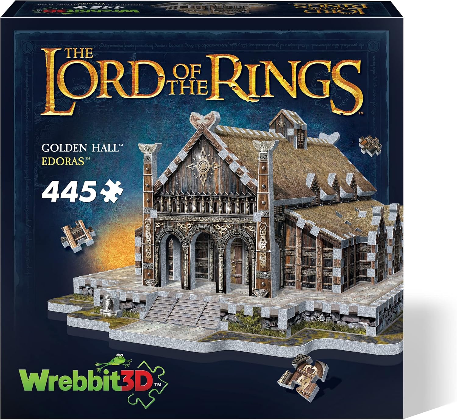WREBBIT: The Lord of the Rings: Golden Hall Edoras: 445 Piece 3D Puzzl ...