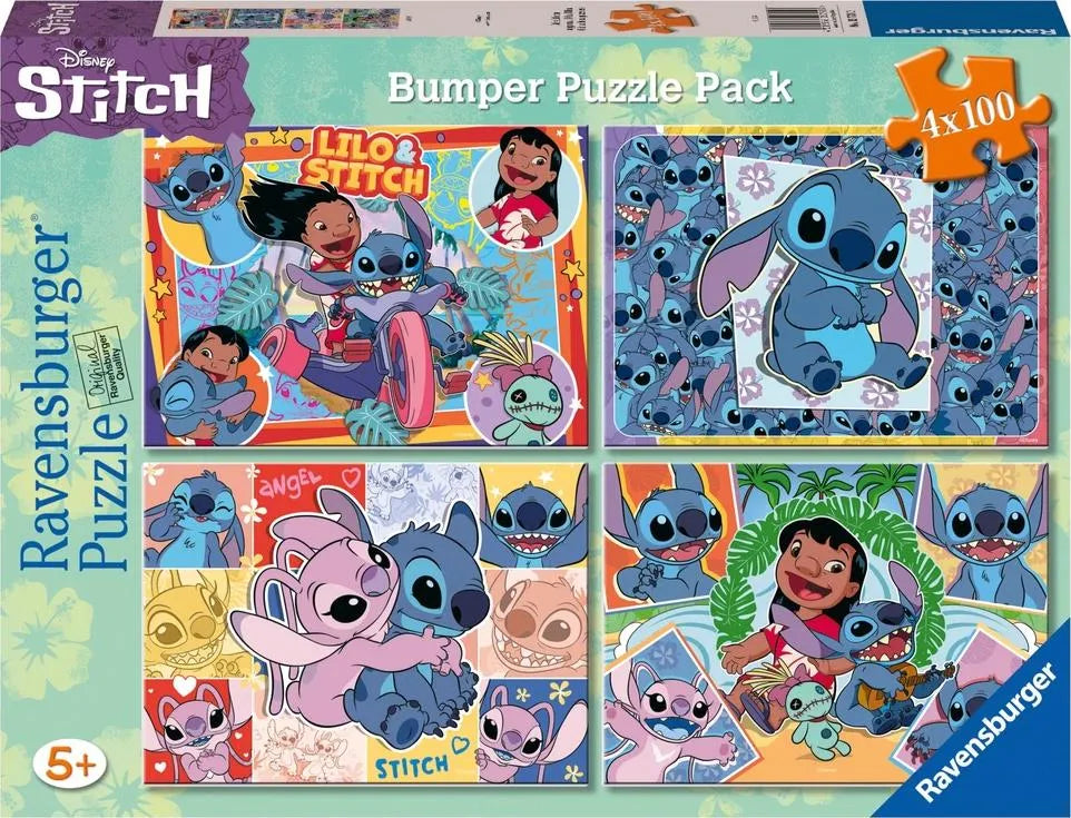 Ravensburger: Disney: Stitch: Aloha!: 4x100 Piece Puzzles – Puzzled Gamer