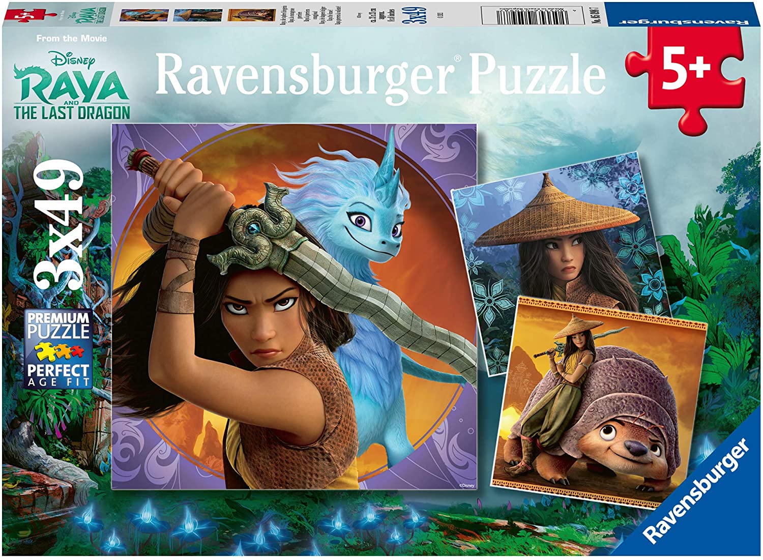 Ravensburger: Raya & The Last Dragon: 3 x 49 Piece Puzzles – Puzzled Gamer